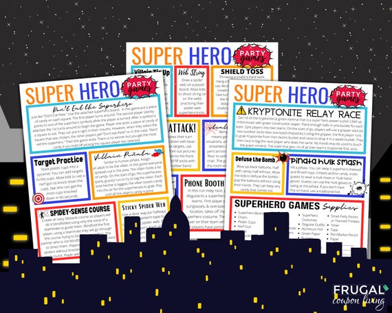15 Fun Superhero Party Games | Birthday Party Activity for Kids ...