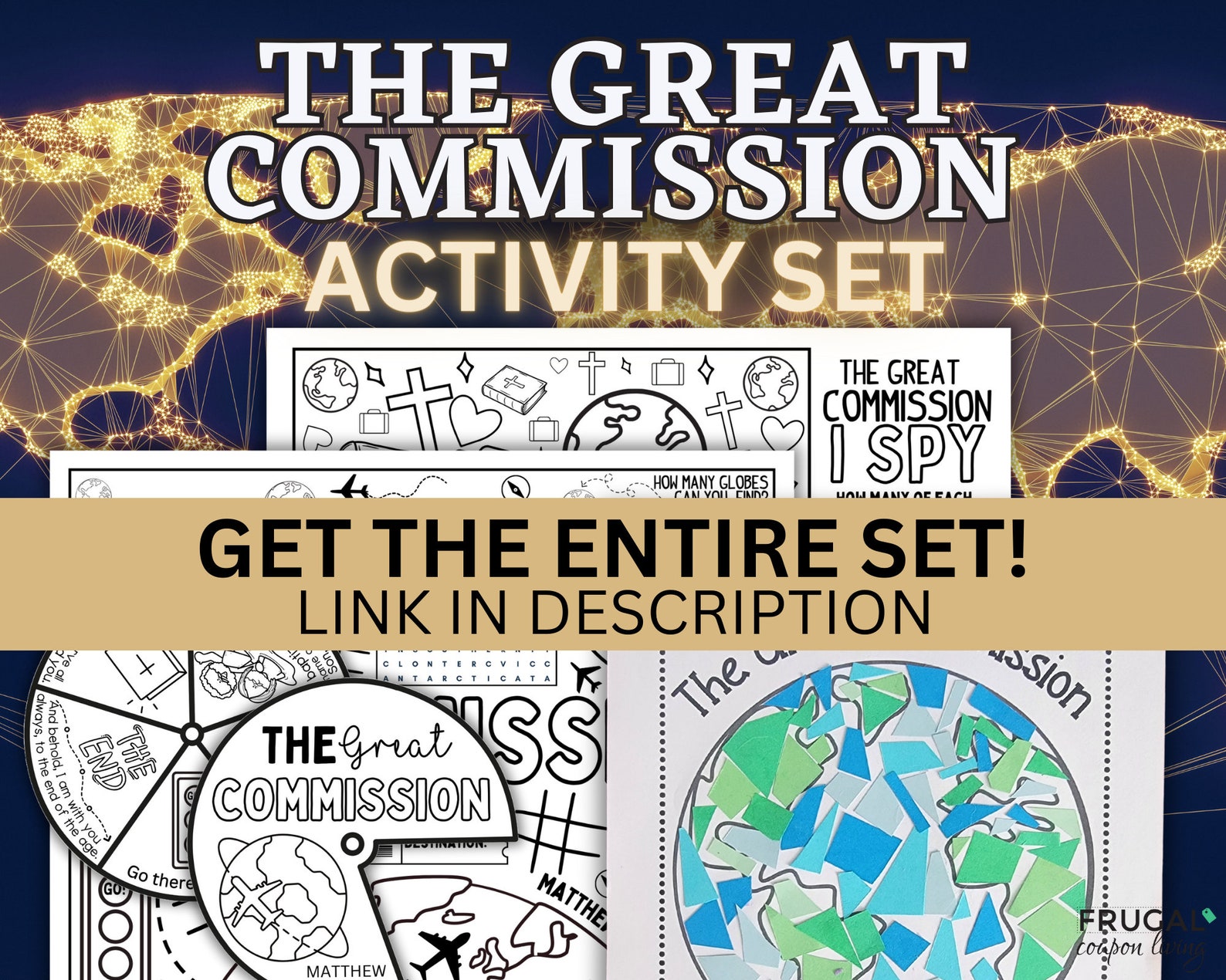 The Great Commission Activity Placemat for Kids Ministry - Matthew 28: ...
