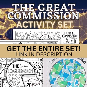 The Great Commission Activity Placemat for Kids Ministry - Matthew 28: ...