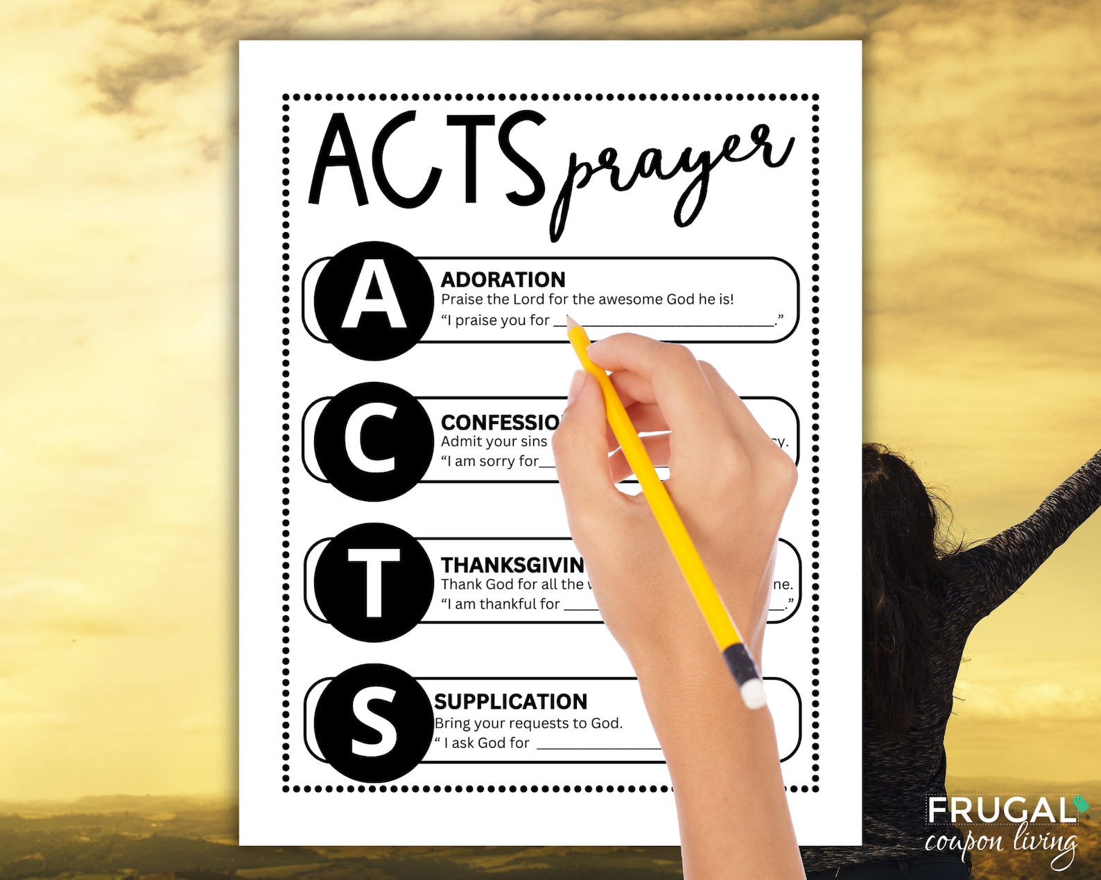 Acts Model Prayer Coloring Wheel & Worksheet, Teaching Acts Prayer ...