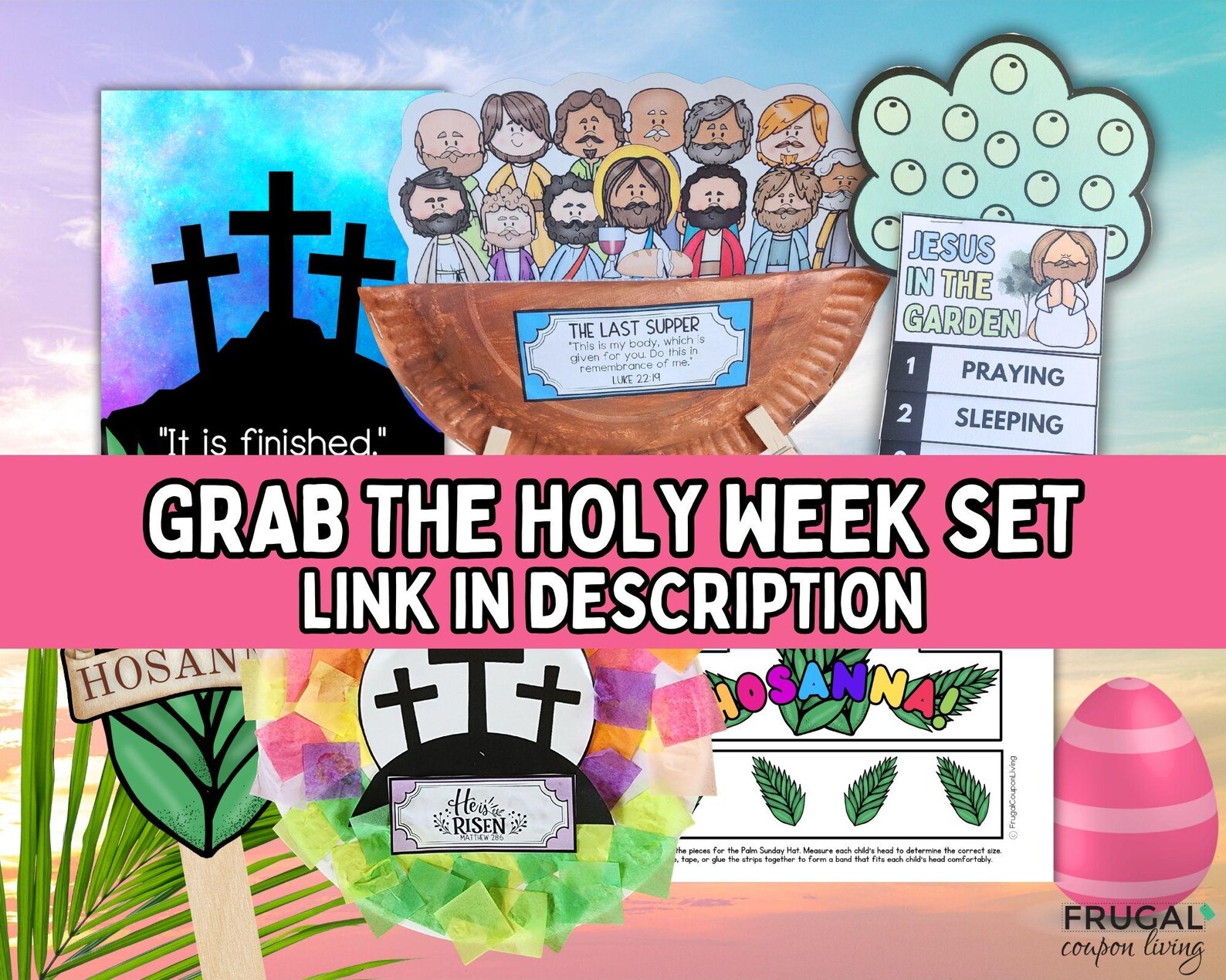Good Friday Craft Printable, Kids' Lent Activity Watercolor Print 3 ...