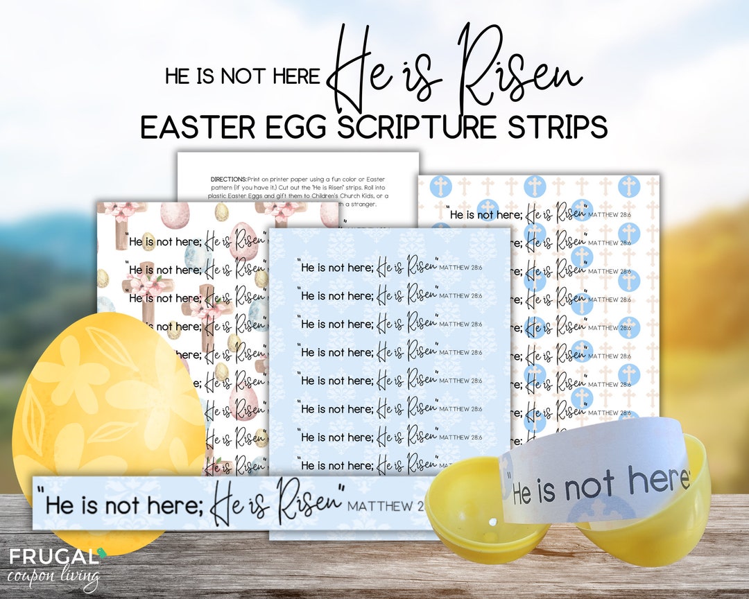 Empty Tomb He is Risen Easter Message | Matthew 28:6 Bible Verse ...
