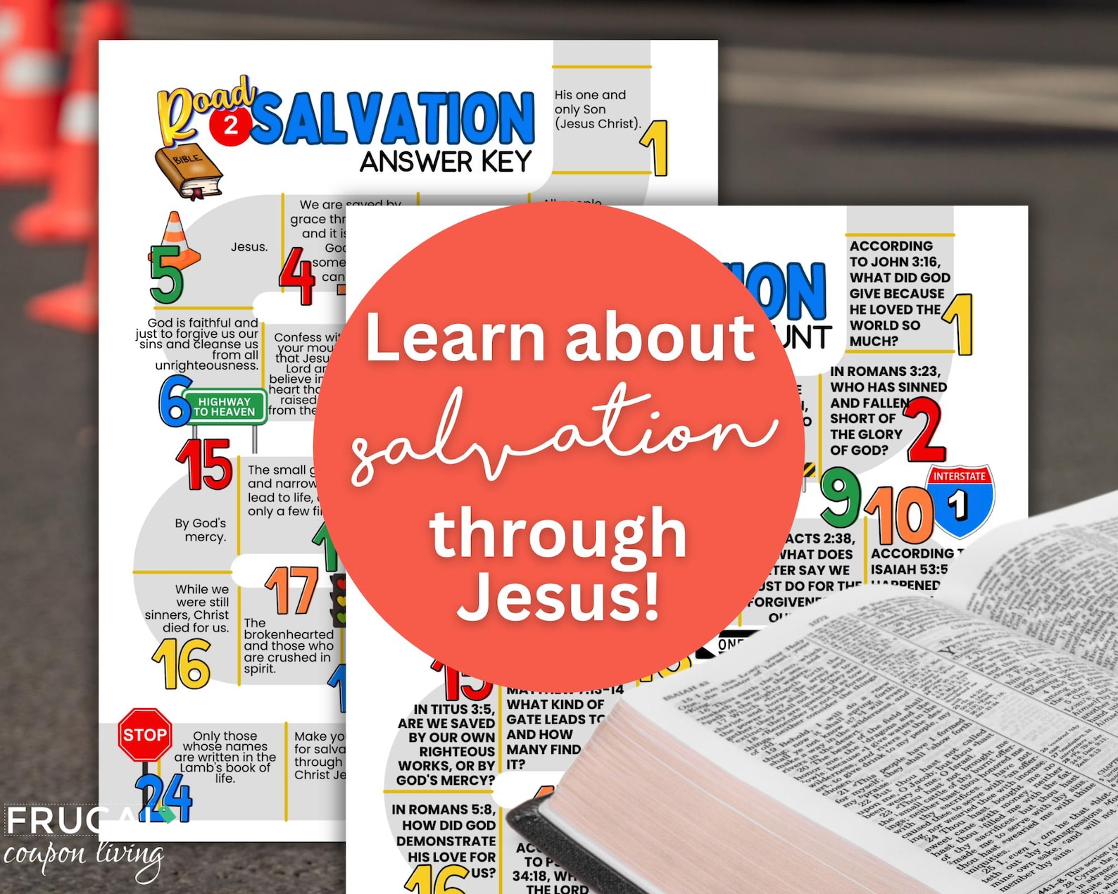 Romans Road to Salvation Bible Scavenger Hunt Printable, the Gospel of ...