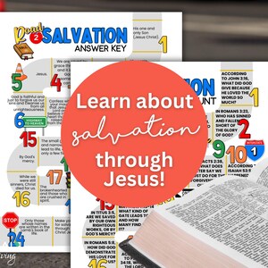 Romans Road to Salvation Bible Scavenger Hunt Printable, the Gospel of ...