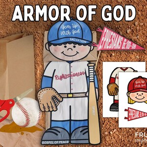 Armor of God Craft for Kids, VBS Summer Baseball Craft Printable ...