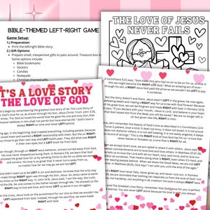 God's Love Left Right Game, Sunday School Game, Church Bible Game Gift ...