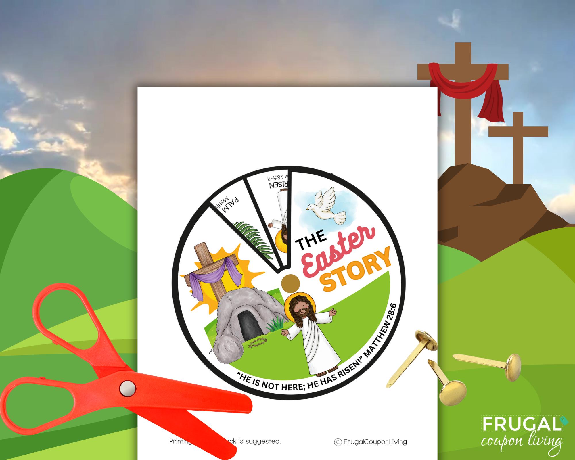 Easter Story Wheel Printable, Sunday School Easter Craft for Kids ...