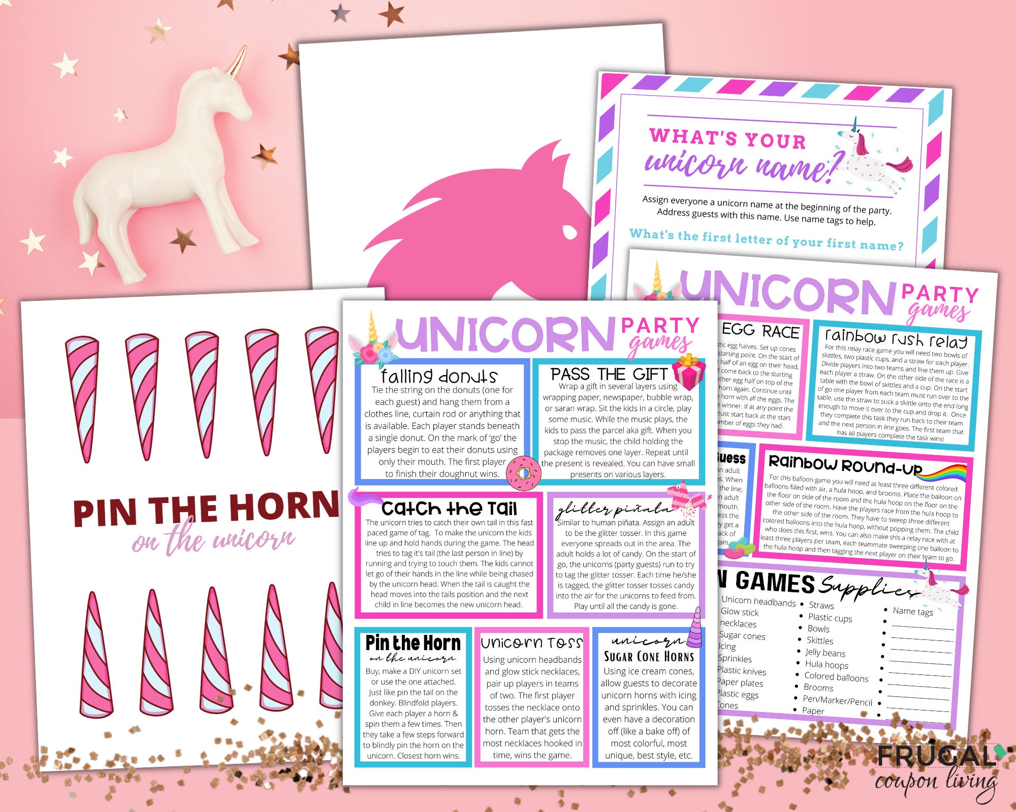 Fun Unicorn Party Games Unicorn Birthday Party Activity for - Etsy