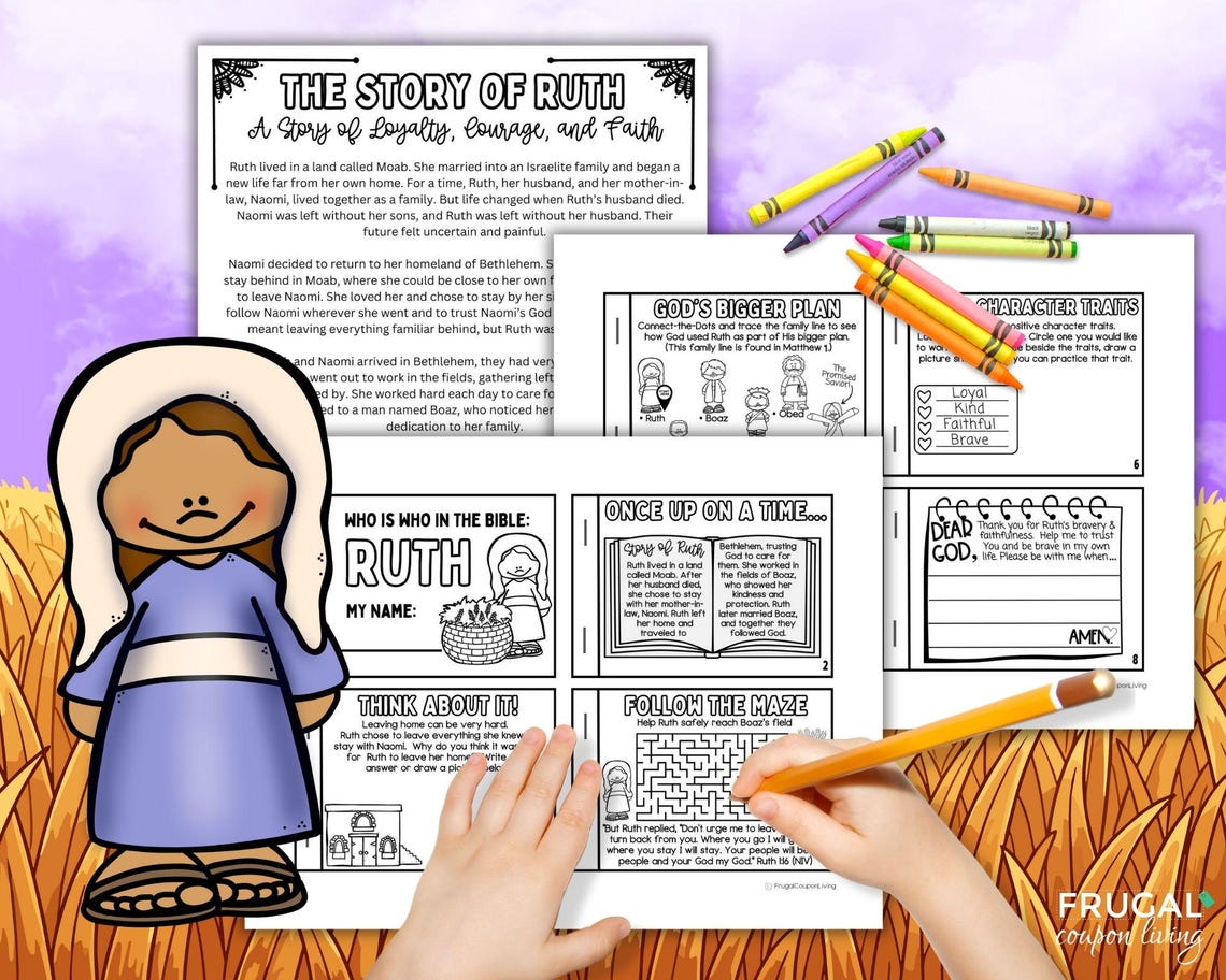 Ruth Bible Character Book Printable, Who's Who in the Bible Character ...