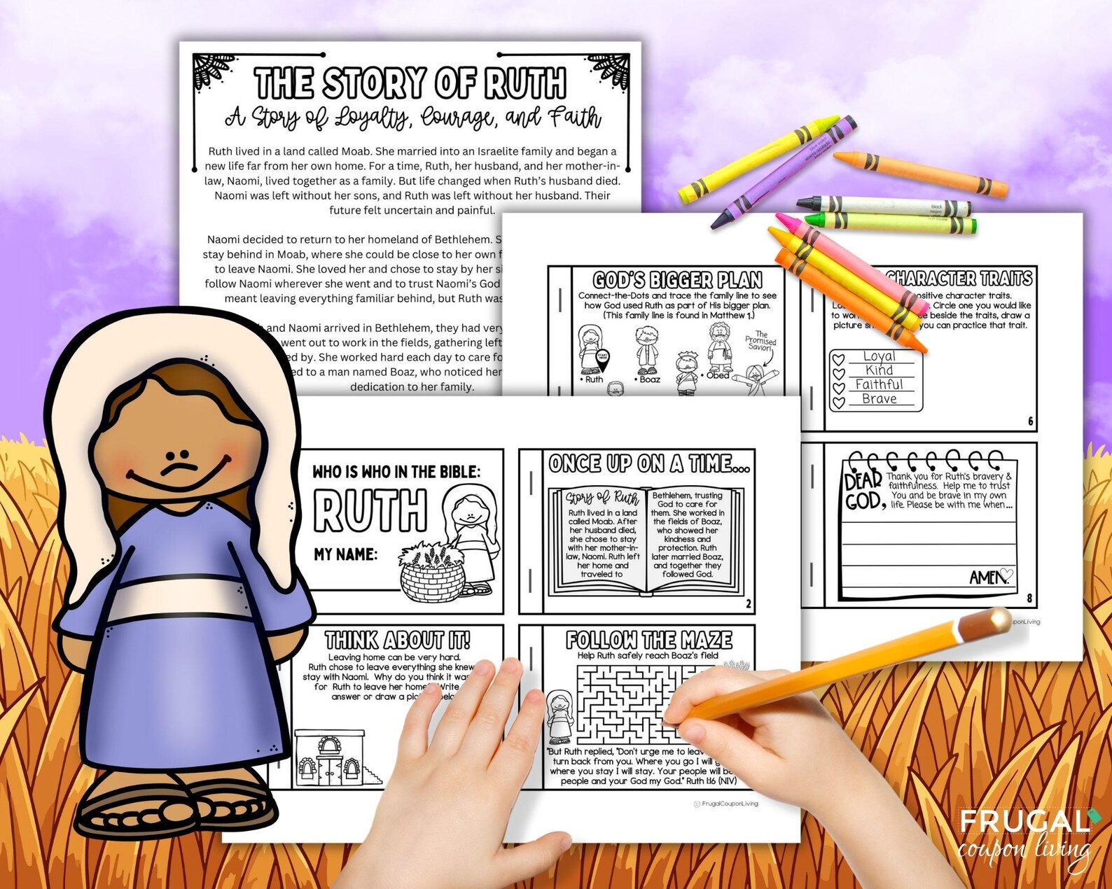 Ruth Bible Character Book Printable, Who's Who in the Bible Character ...