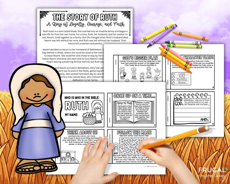 Ruth Bible Character Book Printable, Who's Who in the Bible Character ...
