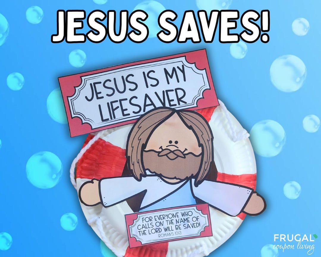 Jesus is My Lifesaver Craft for Kids, Jesus Saves VBS Summer Paper Craft, Sunday School Activity ...