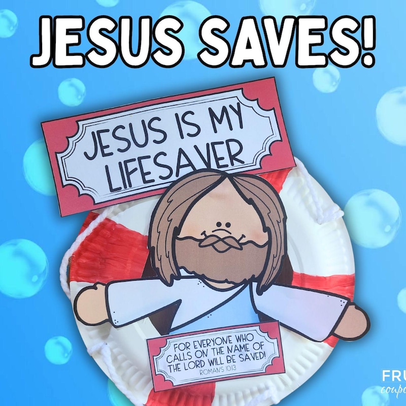 Jesus Savior With Kids - Etsy
