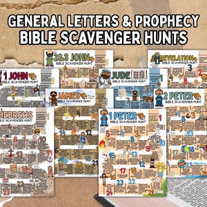 New Testament Bible Scavenger Hunt Bundle, Full Bible Study Set of 27 ...