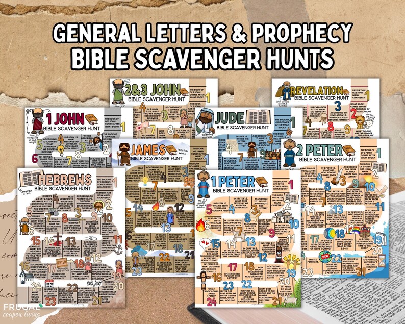 New Testament Bible Scavenger Hunt Bundle, Full Bible Study Set of 27 ...