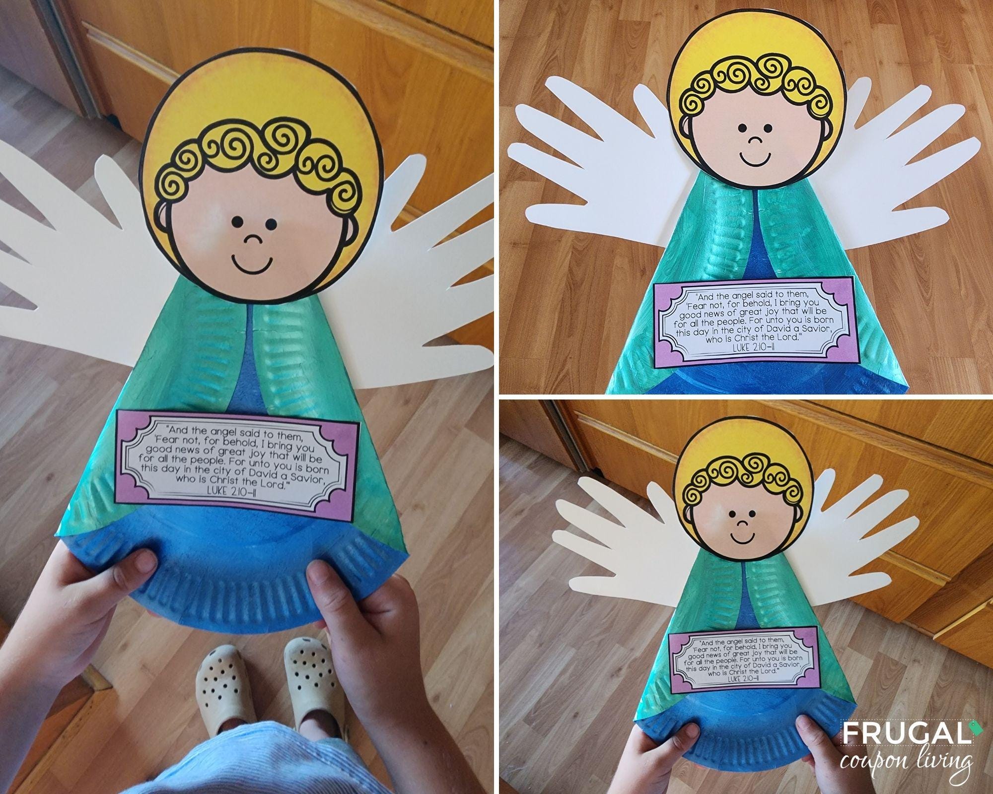 Christmas Angel Craft, Kids' Christmas Printable Nativity for Kids ...