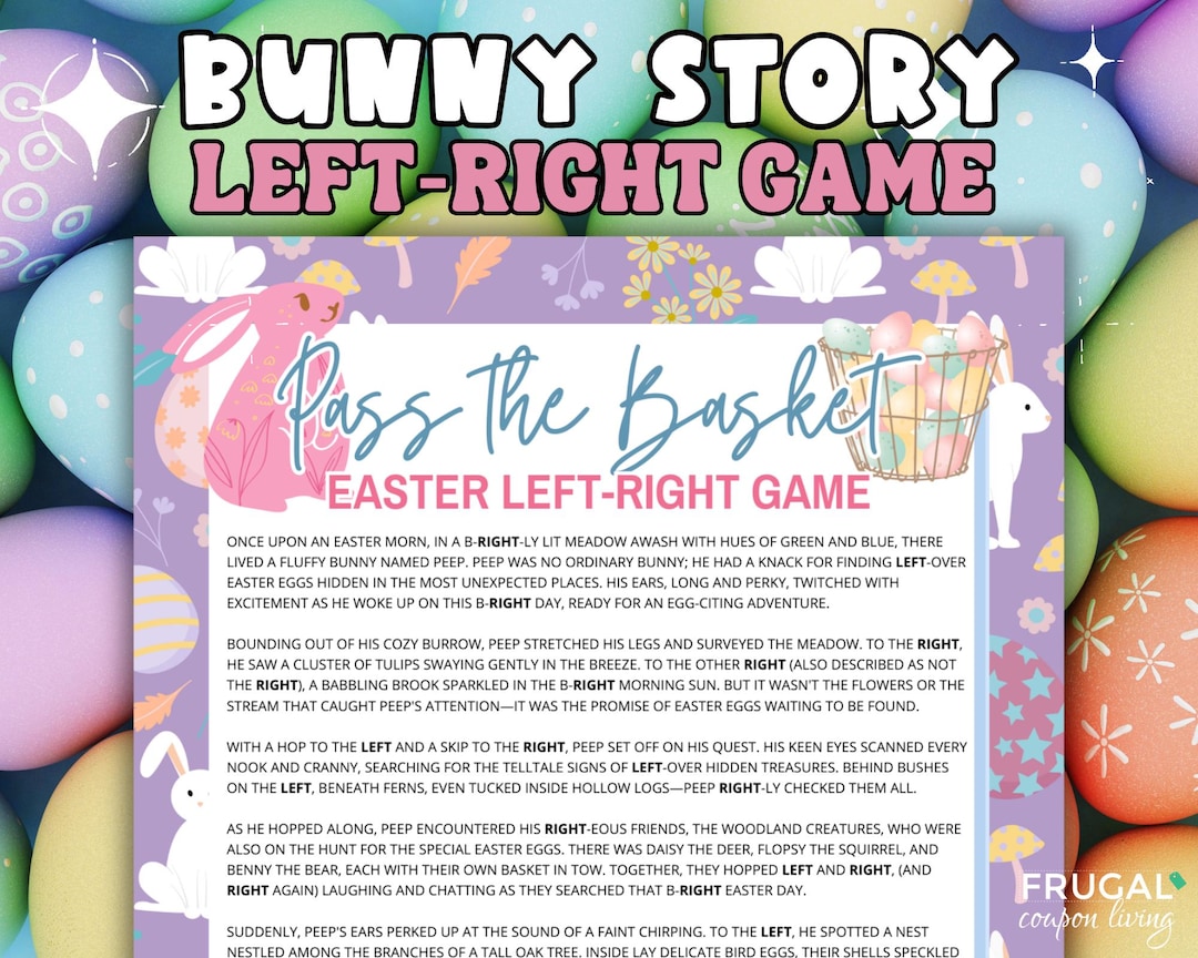 Easter Pass the Gift Game, Easter Left Right Game Pass the Parcel ...
