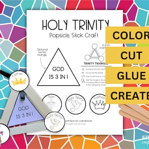 Holy Trinity Triangle Stick Craft, God is 3-in-1 Father, Son, Holy ...