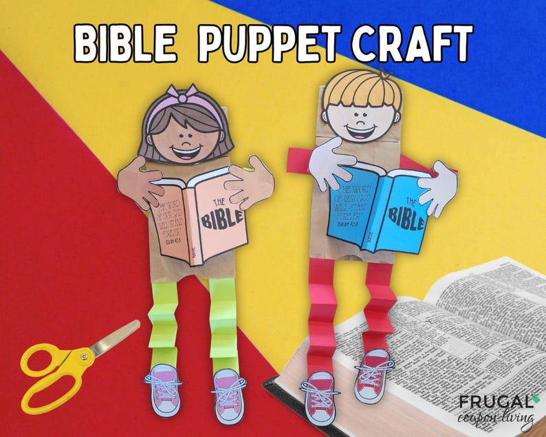 Kids Reading the Bible Puppet Craft, How to Read the Bible Christian ...