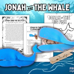 Jonah and the Whale Craft for Kids, Story of Jonah Interactive Bible ...