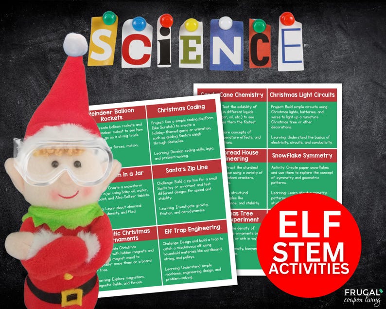 Elf Scientist Props Printable, DIY STEAM Activities for Christmas Elf ...