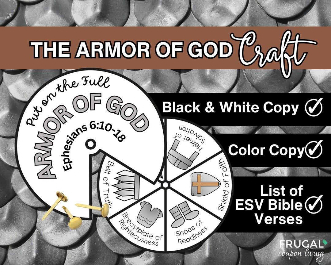 Armor of God Coloring Wheel Armor of God Sunday School Craft Ephesians ...
