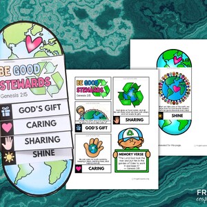 Christian Earth Day Flipbook Printable Craft, God's Creation Adam & Eve ...