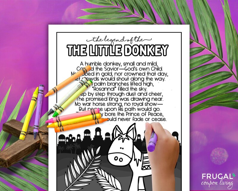 Donkey Craft for Palm Sunday, the Legend of the Little Donkey Easter ...