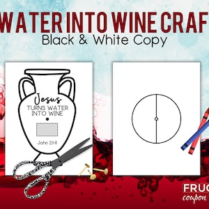 Jesus Turns Water Into Wine Story & Bible Wheel Craft for Kids, Wedding ...