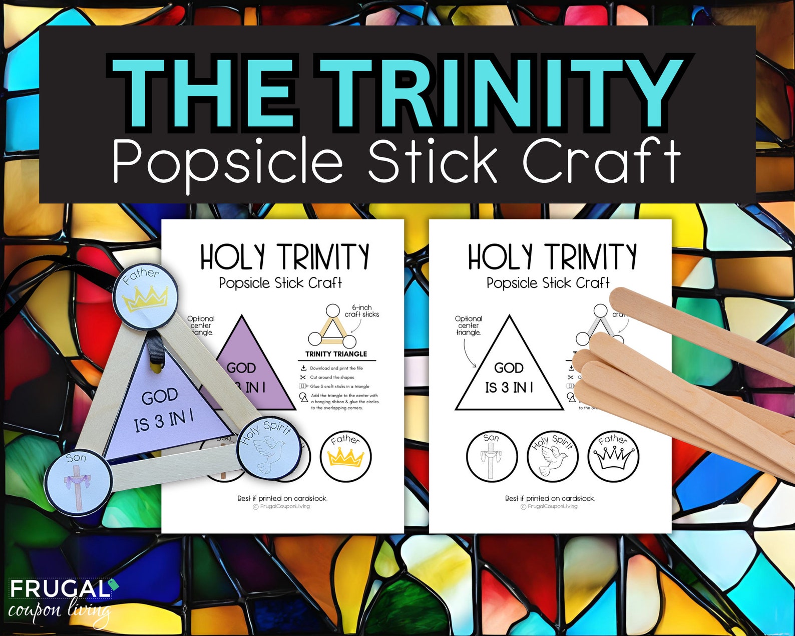 Holy Trinity Craft Set for Kids, God 3-in-1 Sunday School Printable ...