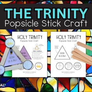 Holy Trinity Craft Set for Kids, God 3-in-1 Sunday School Printable ...