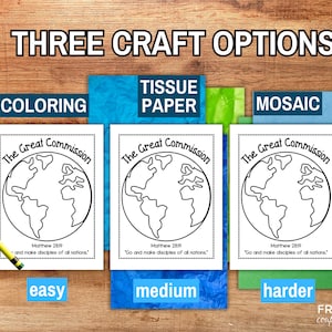 Christian Earth Day Craft Printable, Earth Paper Craft for Kids ...