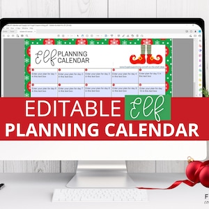 Elf Ideas Calendar Printable | Elf Planner and Supply List With ...