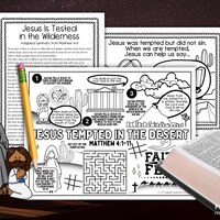 Jesus Tempted in the Desert Bible Wheel Craft, Matthew 4:1-11 Story ...