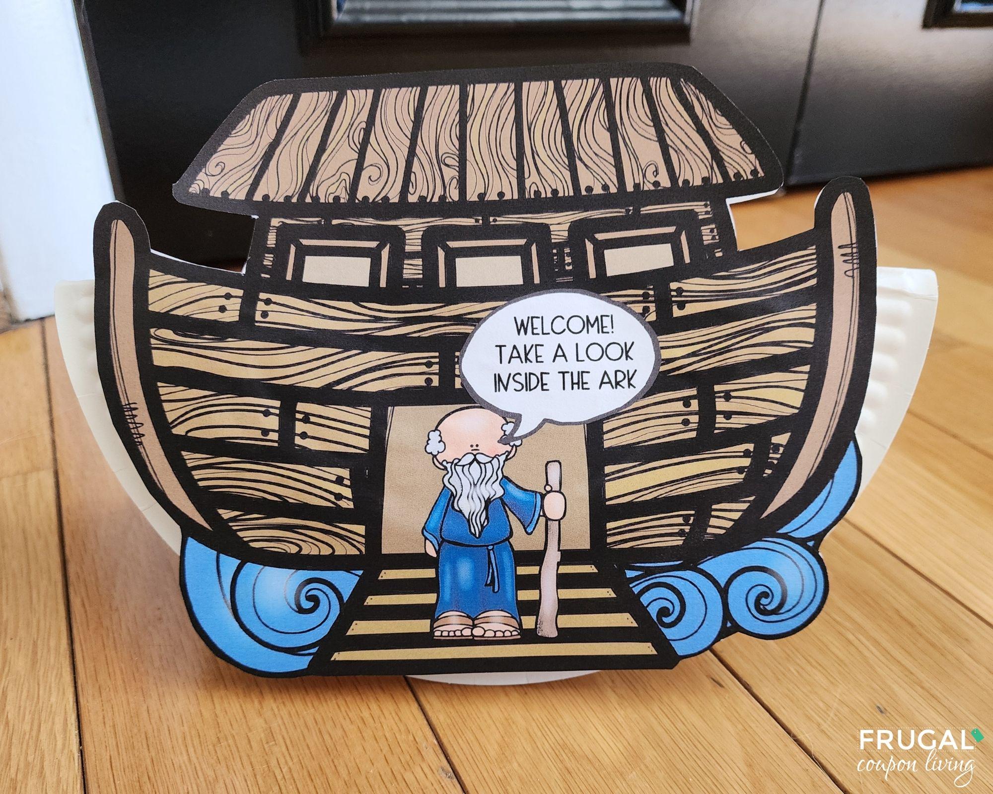 Noah's Ark Printable Craft, Inside Noah's Ark Animals Two by Two Paper ...