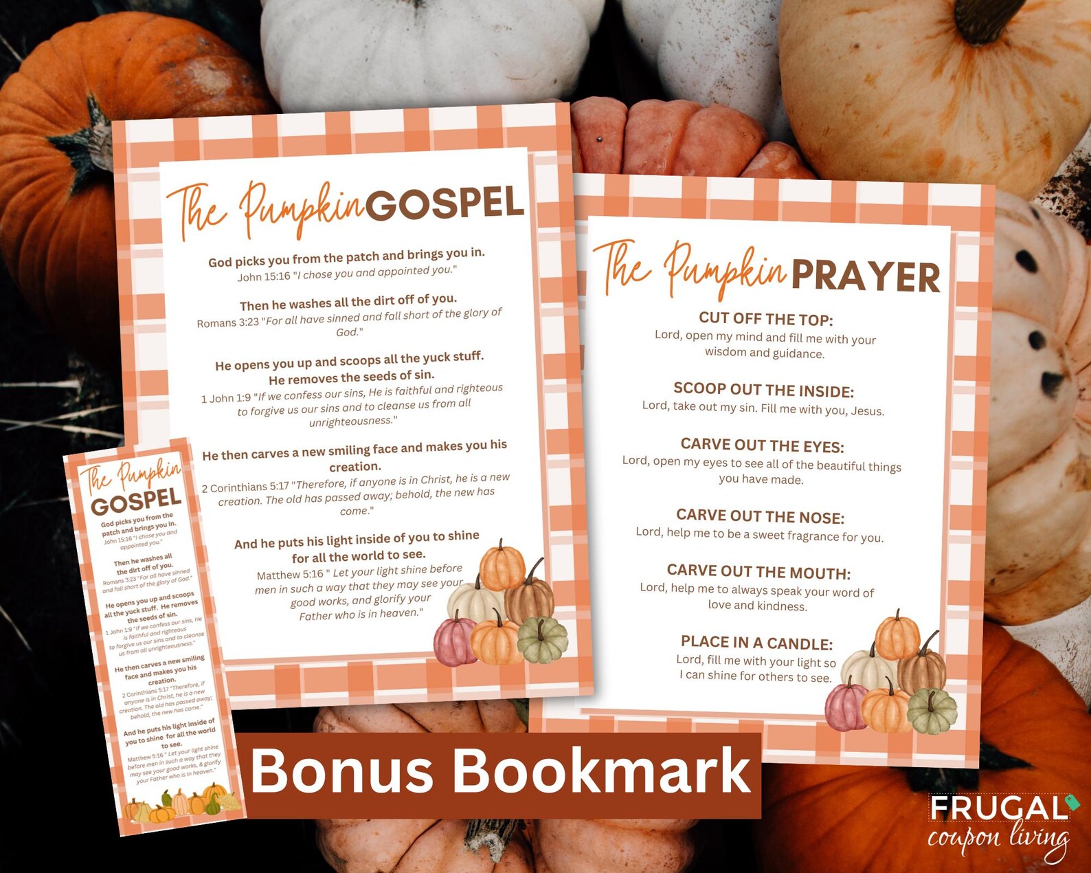 Pumpkin Gospel Printable & Pumpkin Prayer, Kids' Fall Activity for ...