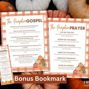 Pumpkin Gospel Printable & Pumpkin Prayer, Kids' Fall Activity for ...