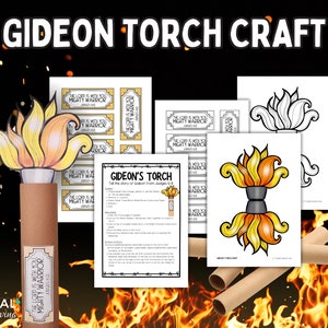 Gideon Torch Craft for Kids, DIY Paper Torch Gideon's Army of 300, 3-D ...