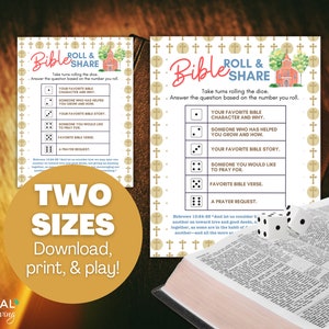 Bible Roll and Share Dice Game - Printable Youth Group or Sunday School ...