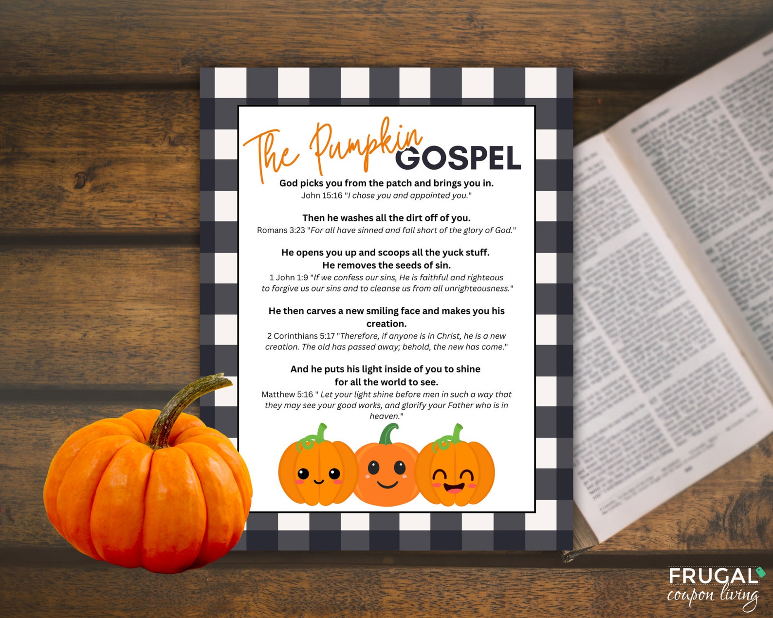 Pumpkin Prayer Printable & Pumpkin Gospel Plan of Salvation, Kids ...