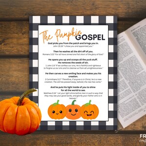 Pumpkin Prayer Printable & Pumpkin Gospel Plan of Salvation, Kids ...