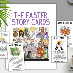 Easter Story Cards Printable Sunday School Easter Prints Easter ...