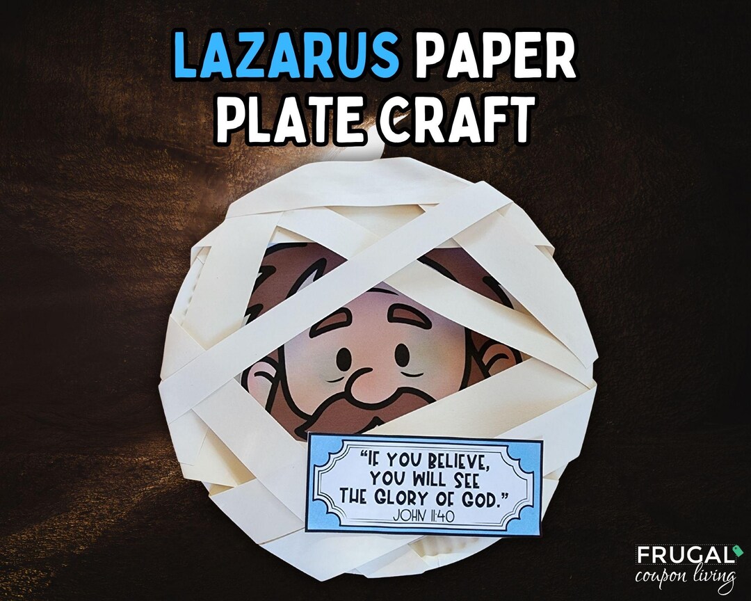 Jesus Raises Lazarus Craft for Kids, Miracles of Jesus Paper Plate ...
