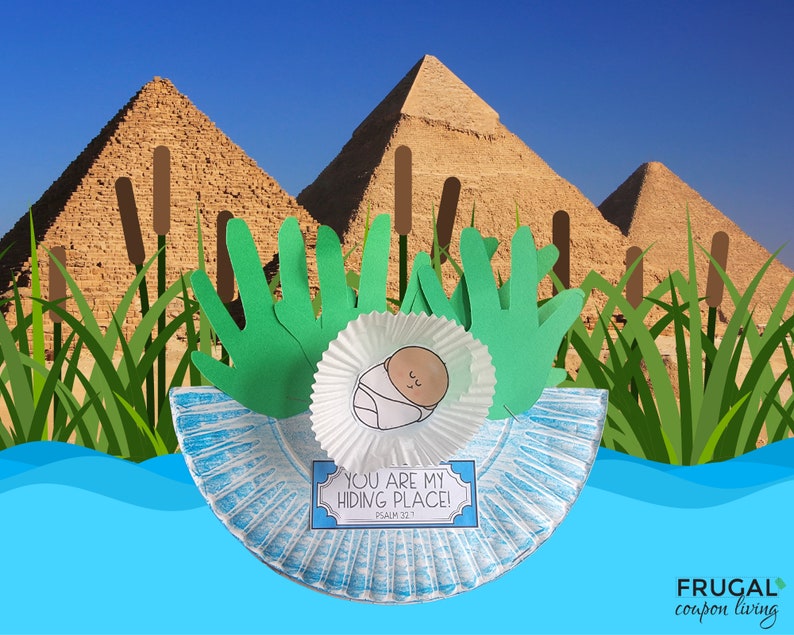 Baby Moses Bible Craft for Kids, Exodus 2 & Psalm 32:7 "you Are My ...