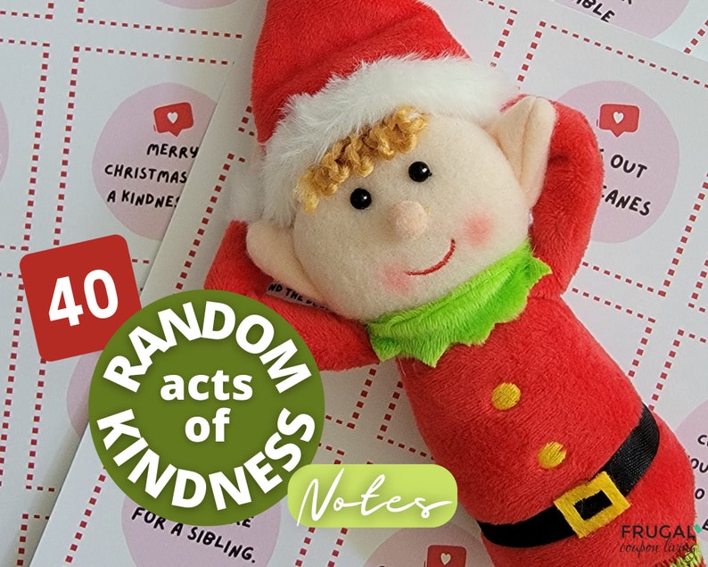 Kind Elf Notes Printables 40 Random Acts of Kindness Cards - Etsy