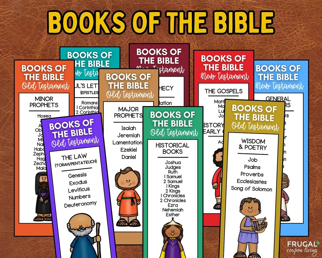 Books of the Bible Coloring Bookmarks for Kids, 66 Books of the Bible ...