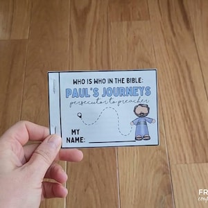 Paul the Apostle Mini Story Book Printable, Kids' Character of Paul in ...