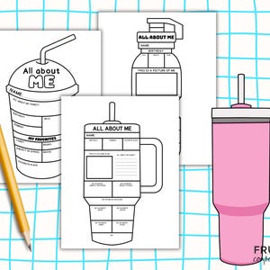 All About Me Water Bottle Worksheets, Get-to-know-you First Week of ...