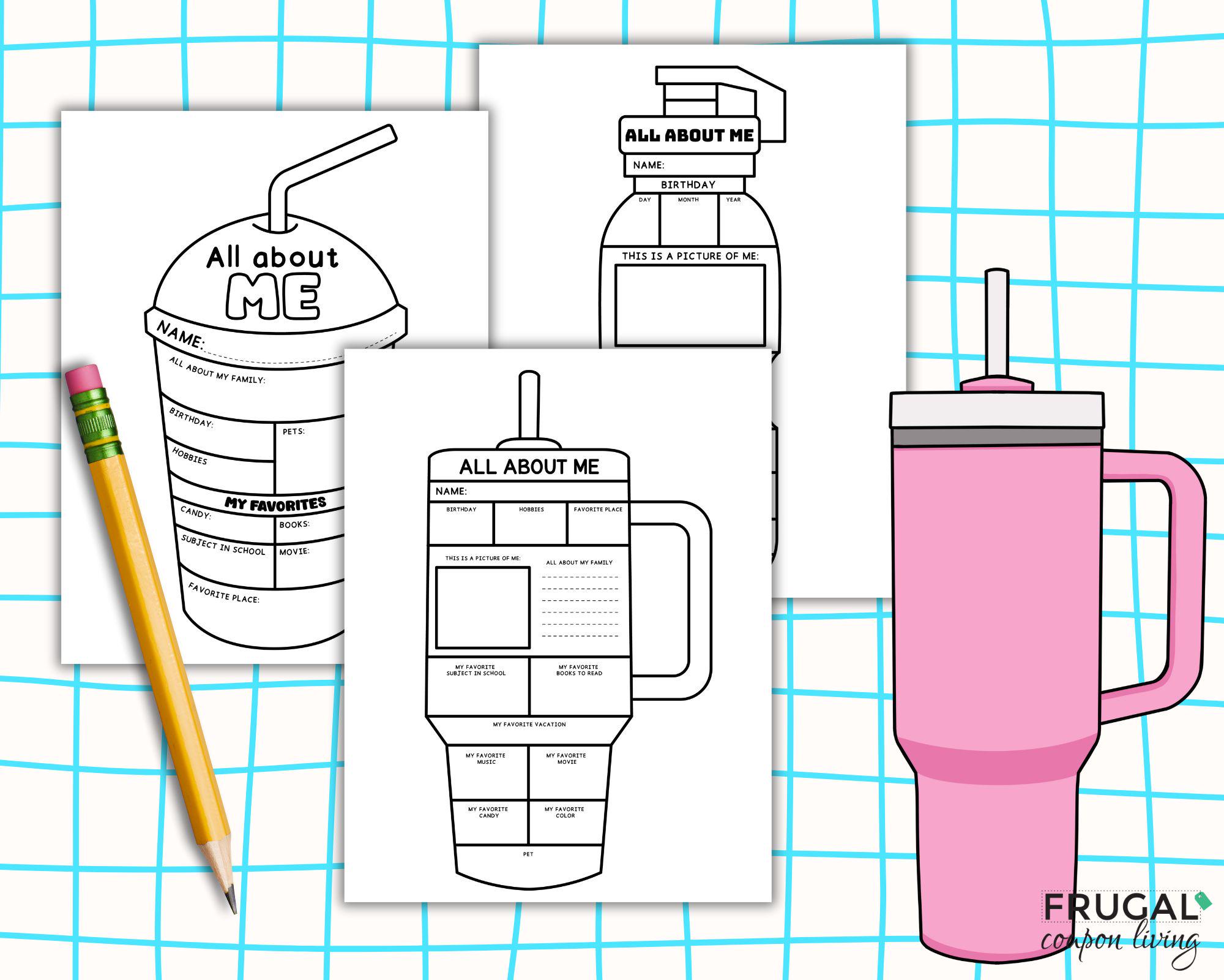 All About Me Water Bottle Worksheets, Get-to-know-you First Week of ...