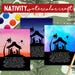 Nativity Watercolor Craft, Kids' Advent Art Activity Manger Silhouette ...